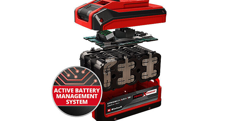 The technology in the Power X-Change battery | Einhell.sk